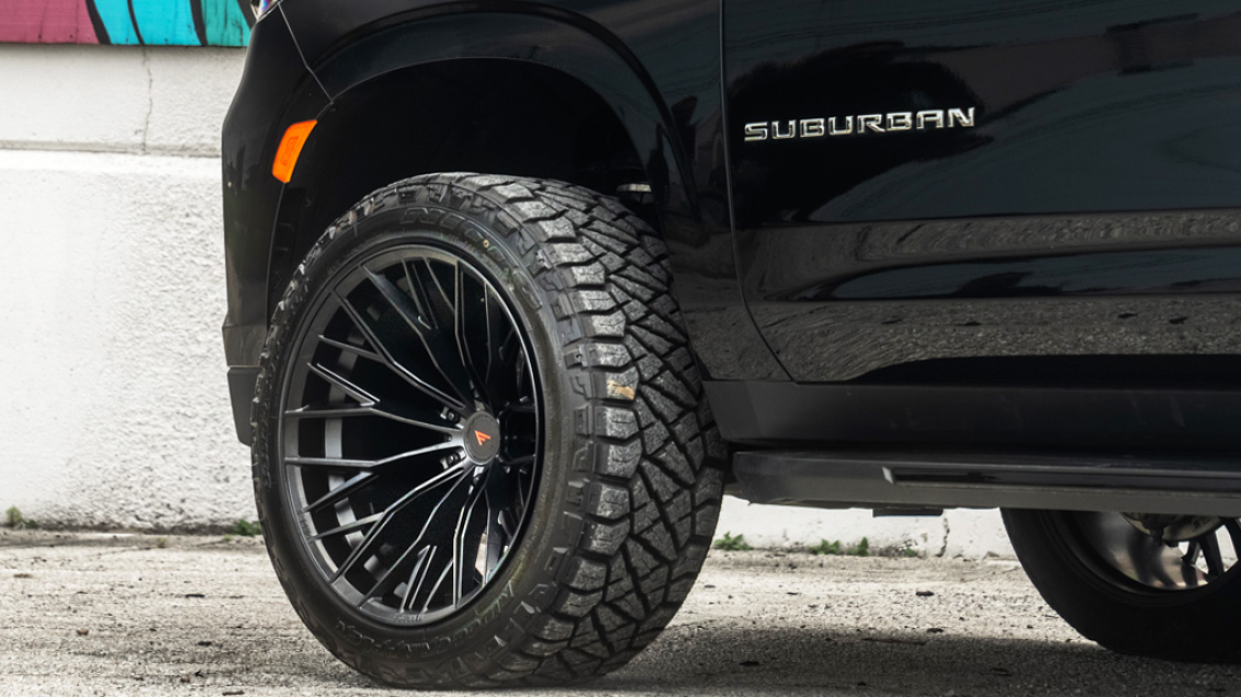 2024 Chevrolet Suburban on 22" Ferrada Wheels FTR9 Noir Black | Gallery ...