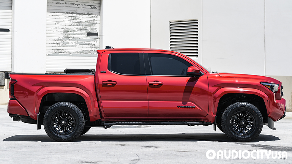 2024 Toyota Tacoma 4WD on 17" Fuel Wheels D673 Blitz Gloss Black Milled ...