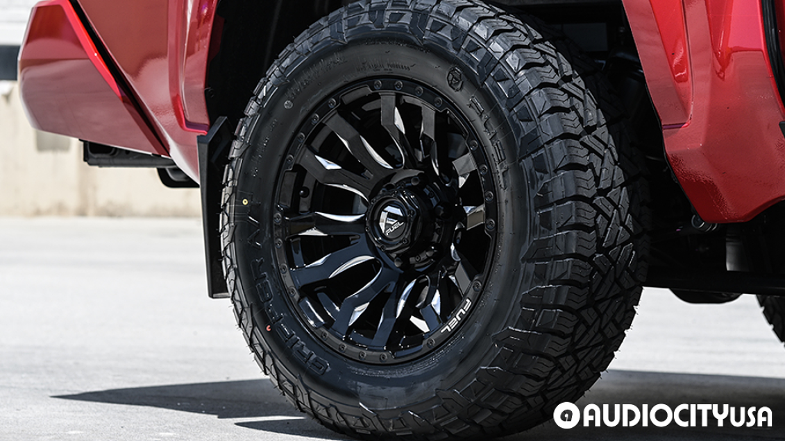 2024 Toyota Tacoma 4WD on 17" Fuel Wheels D673 Blitz Gloss Black Milled ...