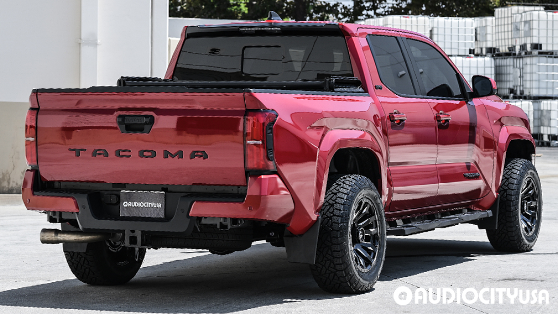 2024 Toyota Tacoma 4WD on 17" Fuel Wheels D673 Blitz Gloss Black Milled ...