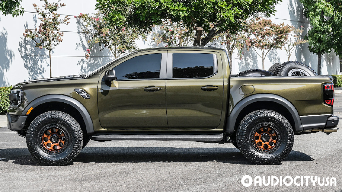 2024 Ford Ranger on 17" KMC Wheels KM550 Riot SBL Custom Root Beer ...