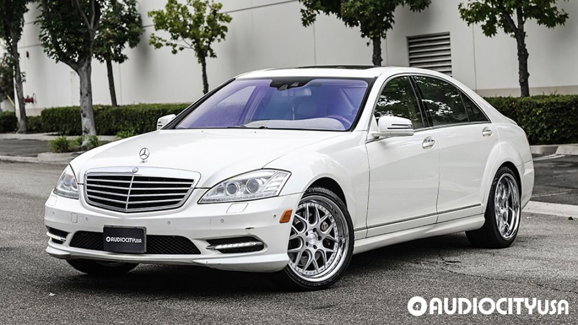 2011 Mercedes-Benz S-Class on 20" Rennen Wheels CSL 2 Silver with ...