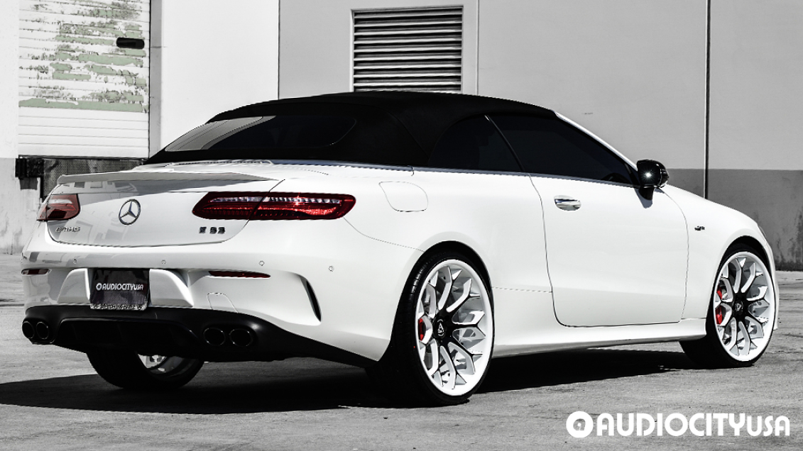 2019 Mercedes-AMG E-Class AMG on 22" Azad Wheels AZ99 Custom White with ...