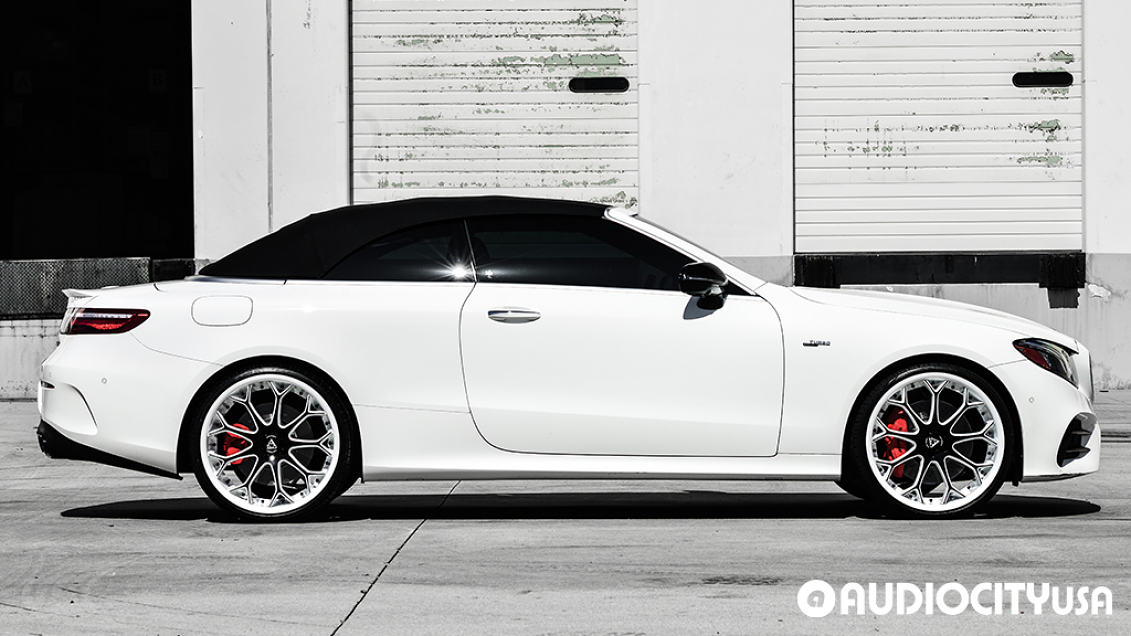 2019 Mercedes-AMG E-Class AMG on 22" Azad Wheels AZ99 Custom White with ...