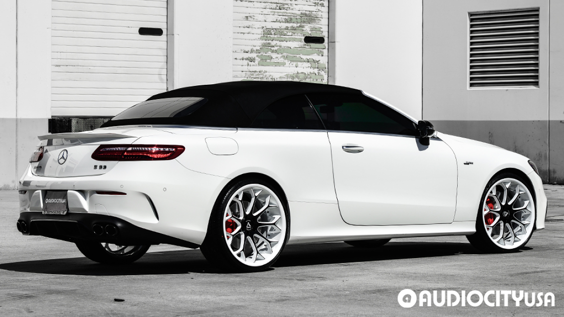 2019 Mercedes-AMG E-Class AMG on 22" Azad Wheels AZ99 Custom White with ...