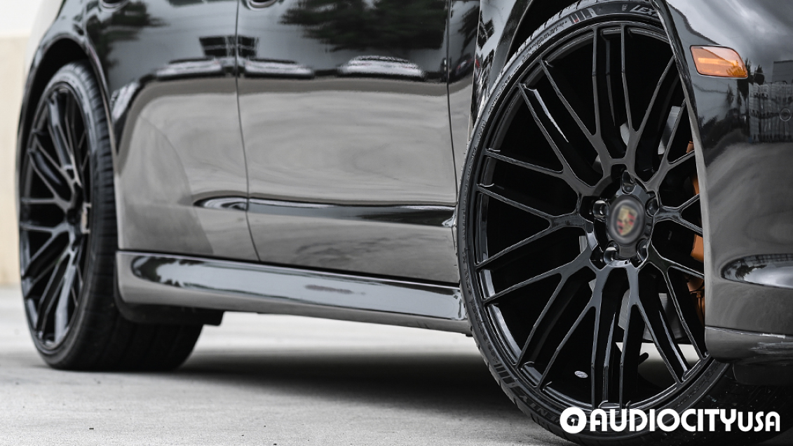 2011 Porsche Panamera on 22" Savini Wheels Black Di Forza BM13 Gloss ...