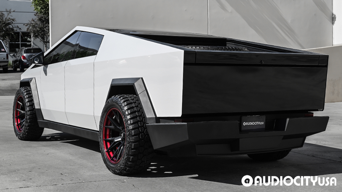 2024 Tesla Cybertruck on 22" Fuel Wheels FC402MQ Catalyst Matte Black ...