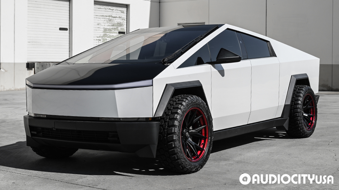 2024 Tesla Cybertruck on 22" Fuel Wheels FC402MQ Catalyst Matte Black ...