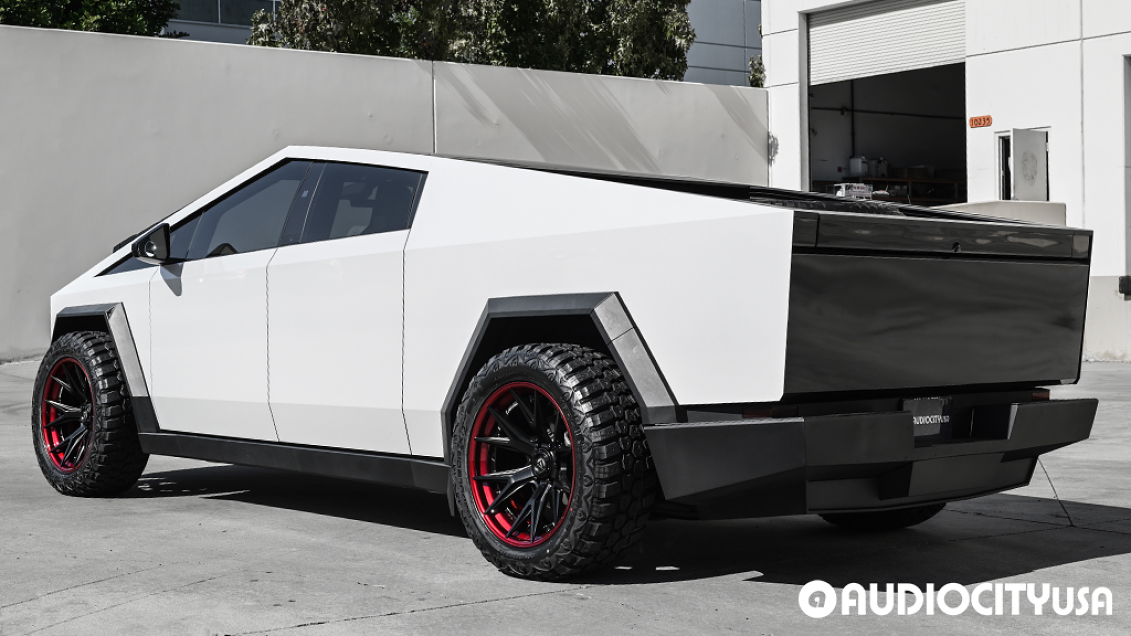 2024 Tesla Cybertruck on 22" Fuel Wheels FC402MQ Catalyst Matte Black ...
