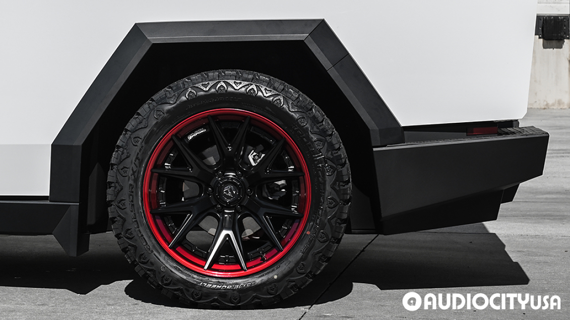 2024 Tesla Cybertruck on 22" Fuel Wheels FC402MQ Catalyst Matte Black ...