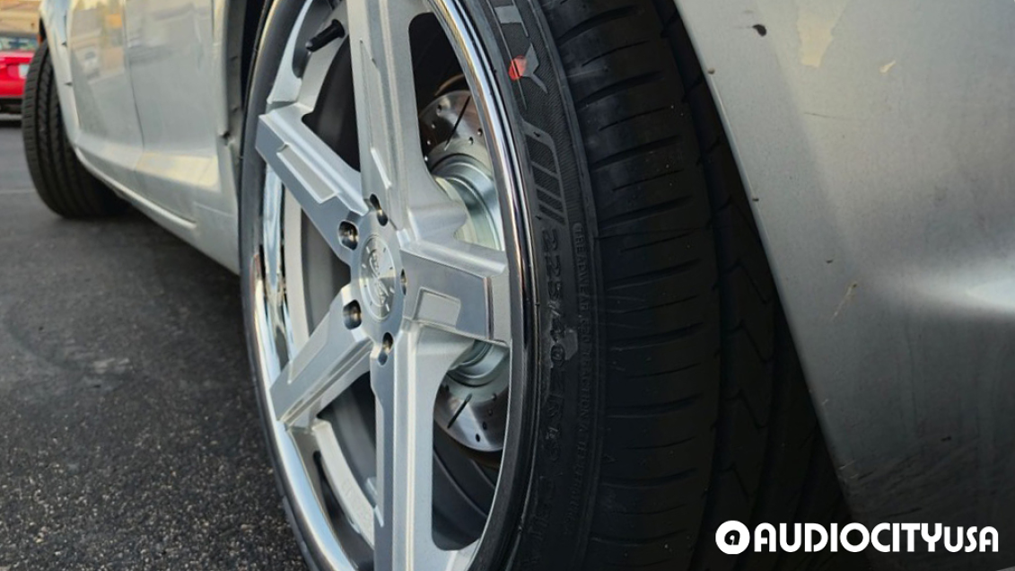 2004 Mazda RX-8 on 19" Vertini Wheels RFS1.7 Silver Machined with ...