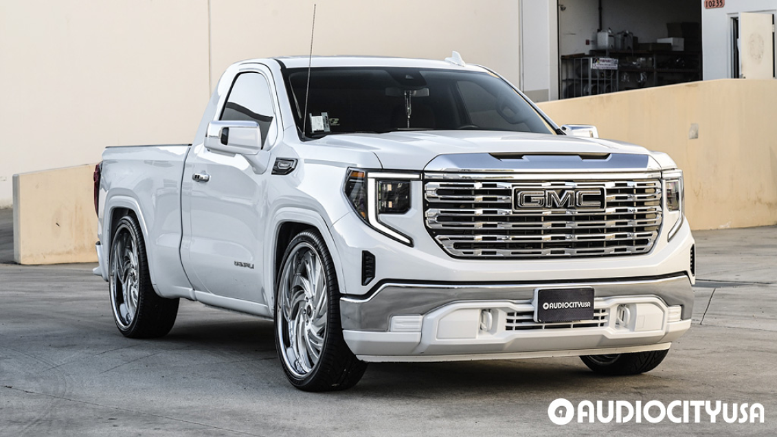 2024 GMC Sierra 1500 on 26" Artis Forged Wheels Draco Brushed Silver ...