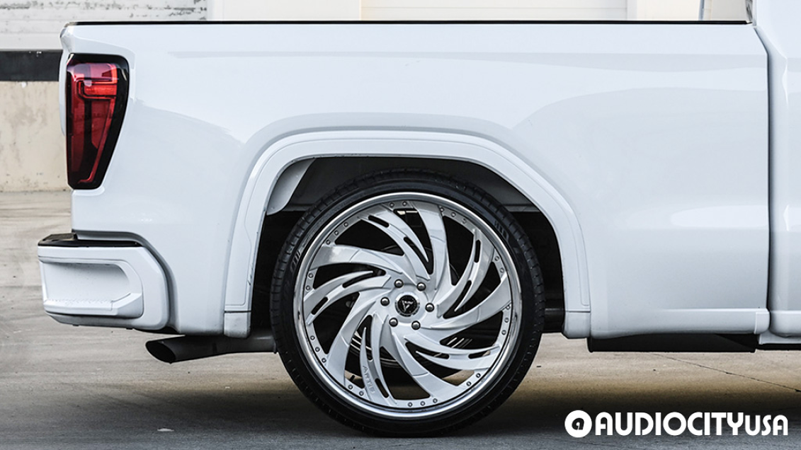 2024 GMC Sierra 1500 on 26" Artis Forged Wheels Draco Brushed Silver ...
