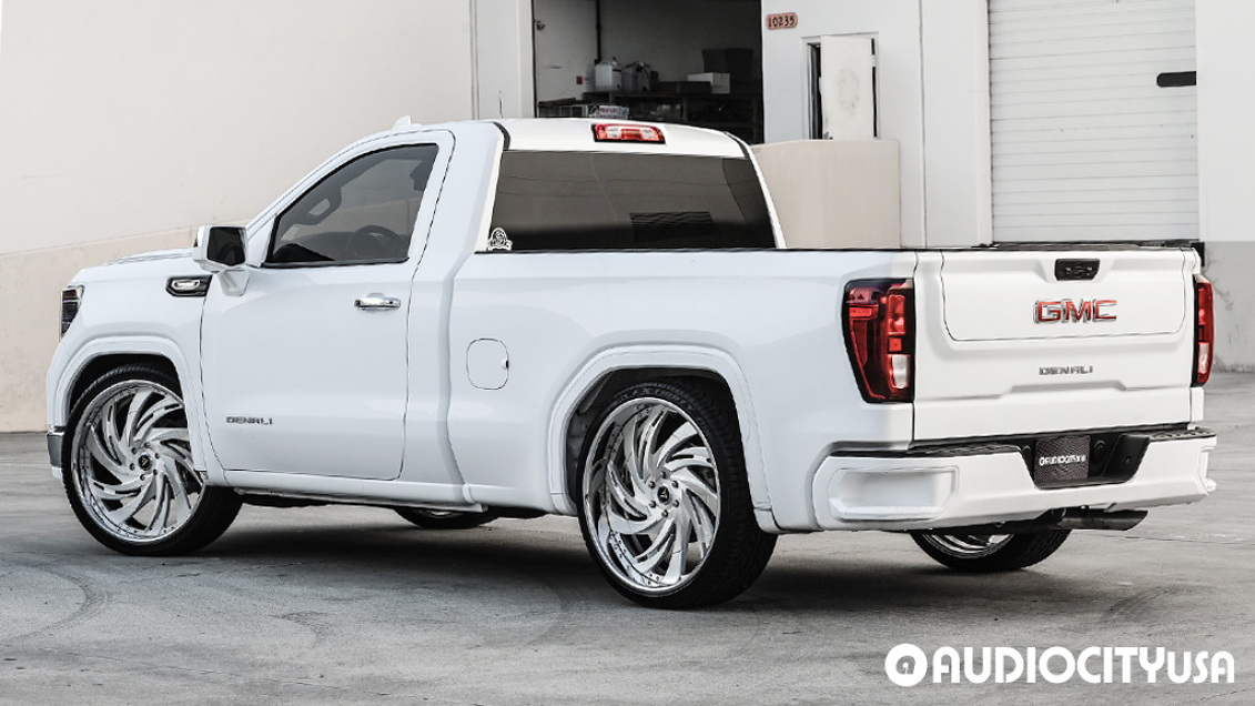 2024 GMC Sierra 1500 on 26" Artis Forged Wheels Draco Brushed Silver ...