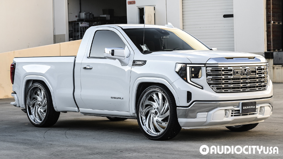 2024 GMC Sierra 1500 on 26" Artis Forged Wheels Draco Brushed Silver ...