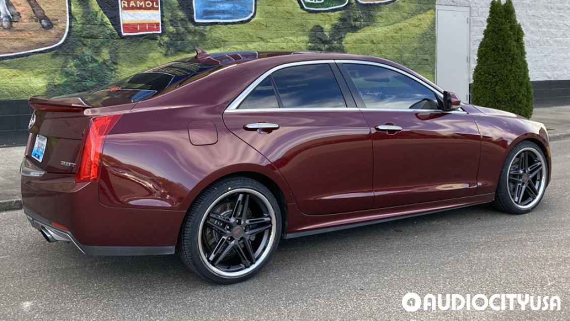 2014 Cadillac ATS on 19" Ferrada Wheels CM1 Matte Graphite with Chrome ...