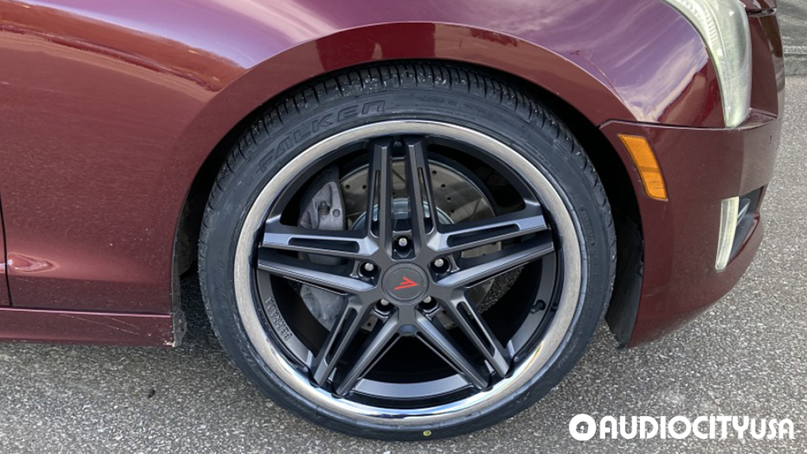 2014 Cadillac ATS on 19" Ferrada Wheels CM1 Matte Graphite with Chrome ...