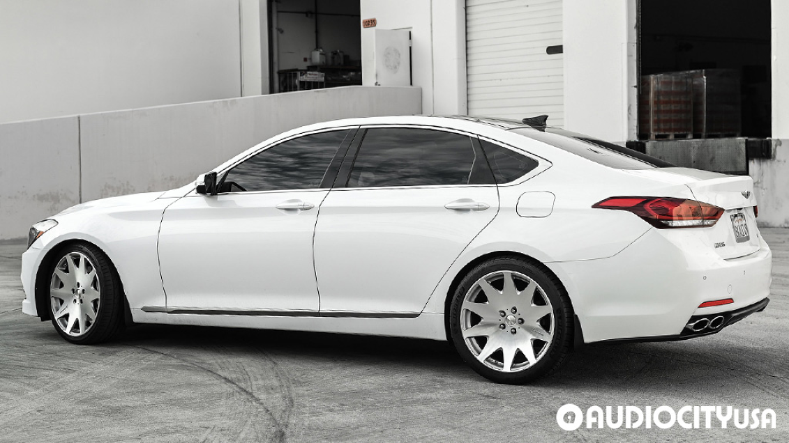 2019 Genesis G80 on 20" MRR Wheels HR3 Silver with Machined Face ...