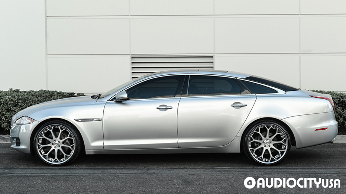 2011 Jaguar XJ on 22" AZAD Wheels AZ99 Silver with Chrome SS Lip ...