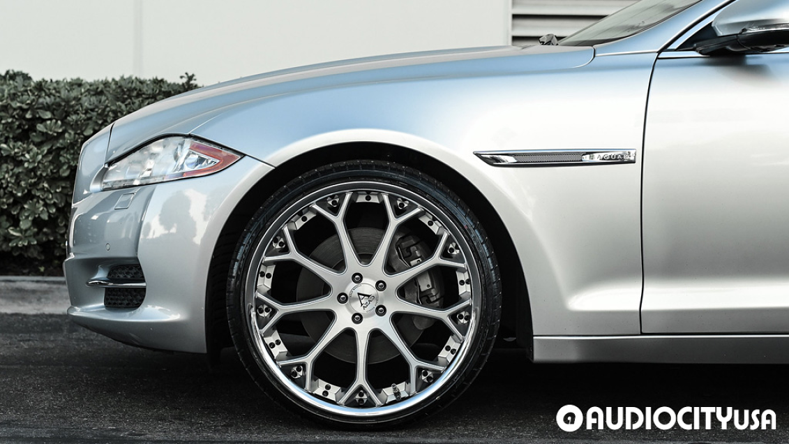 2011 Jaguar XJ on 22" AZAD Wheels AZ99 Silver with Chrome SS Lip ...