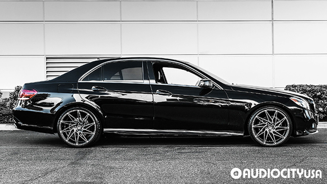 2014 Mercedes-Benz E-Class on 20" ACE Alloy Wheels D716 Driven Matte Mica Grey with Machined ...
