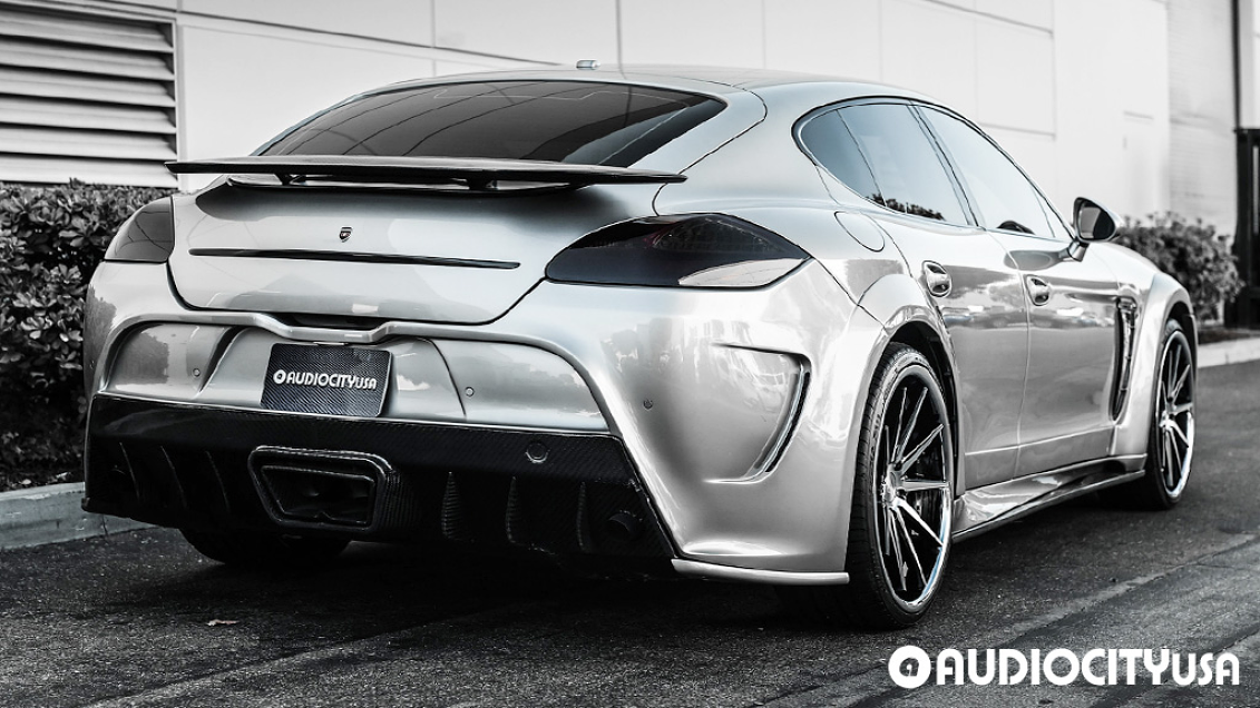 2013 Porsche Panamera on 22" Ferrada Wheels FR4 Black Machined with ...