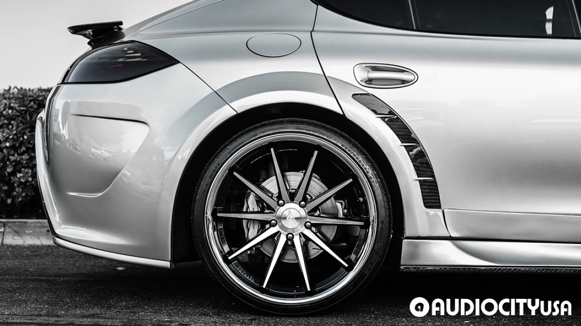 2013 Porsche Panamera on 22" Ferrada Wheels FR4 Black Machined with ...