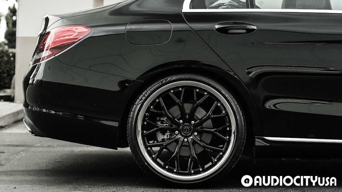 2018 Mercedes-Benz C-Class on 20" Curva Wheels CFF76 Gloss Black with ...