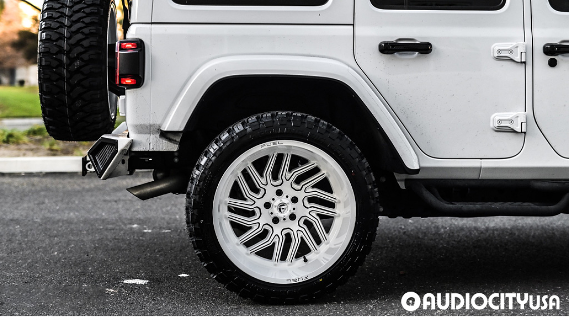 2023 Jeep Wrangler on 22" Fuel Wheels D807 Hurricane Custom White with Black Milled | Gallery ...
