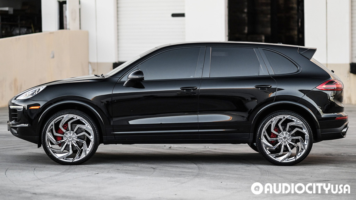 2017 Porsche Cayenne on 24" Lexani Wheels Shadow Chrome | Gallery | AudioCityUSA
