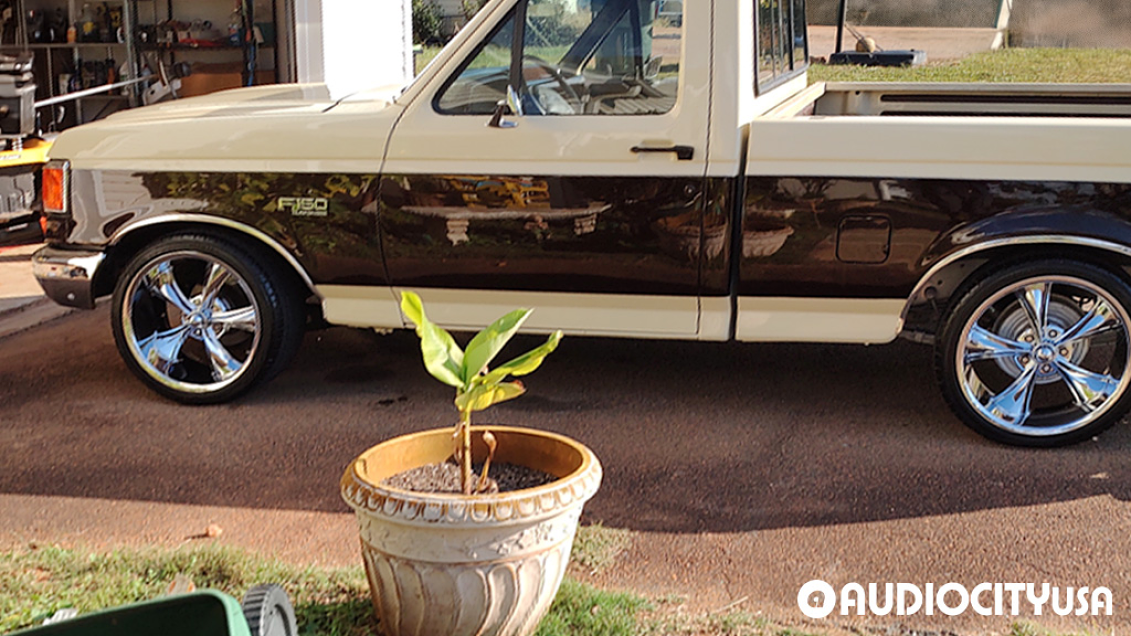1987 Ford F-150 on 20" Ridler Wheels 695 Chrome | Gallery | AudioCityUSA