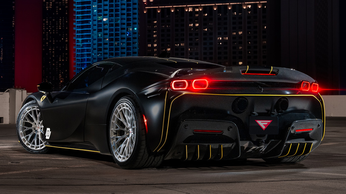 2024 Ferrari SF90 on 20" Ferrada Wheels F8-FR12 Machined Silver ...