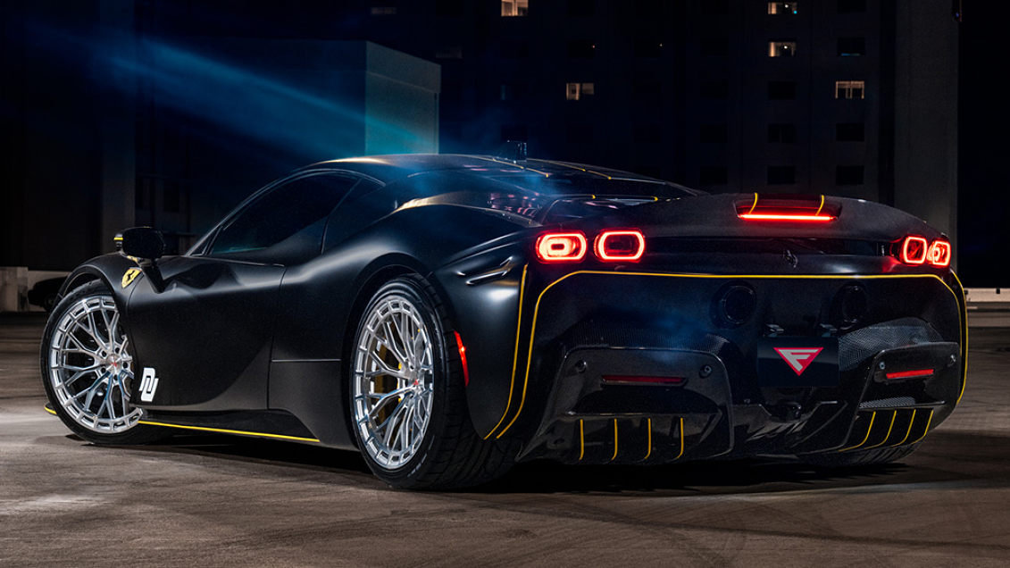 2024 Ferrari SF90 on 20" Ferrada Wheels F8-FR12 Machined Silver ...
