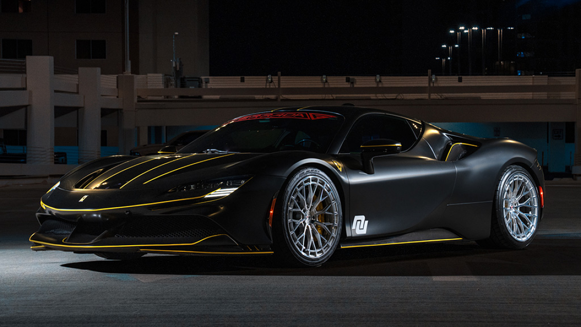 2024 Ferrari SF90 on 20" Ferrada Wheels F8-FR12 Machined Silver ...