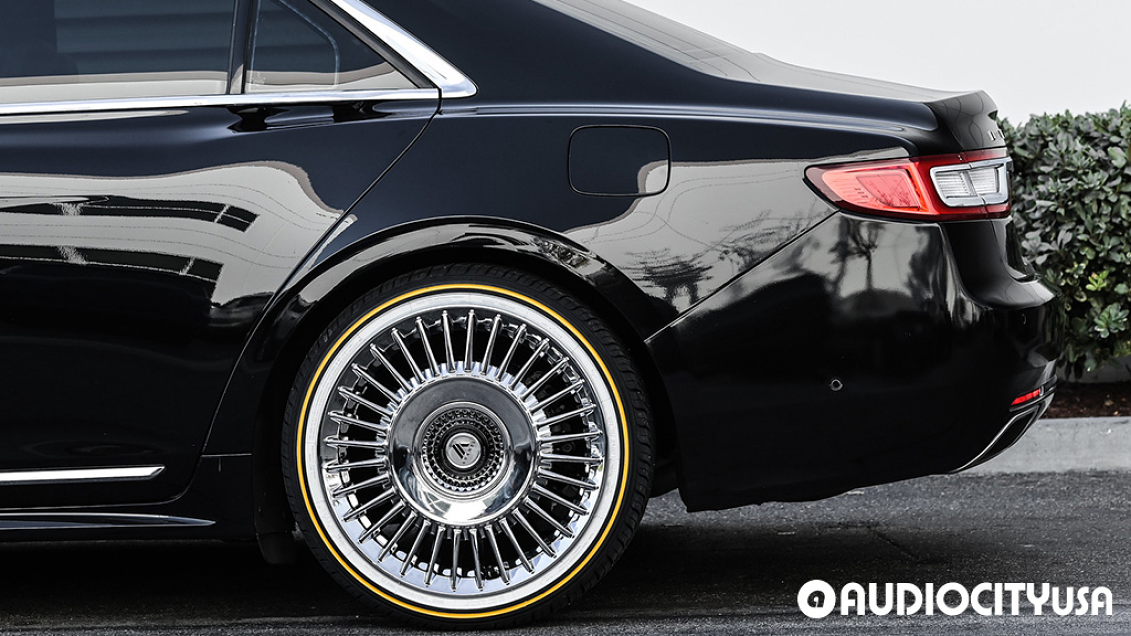 2019 Lincoln Continental on 20" Asanti Black Wheels ABL-40 Tiara Chrome | Gallery | AudioCityUSA