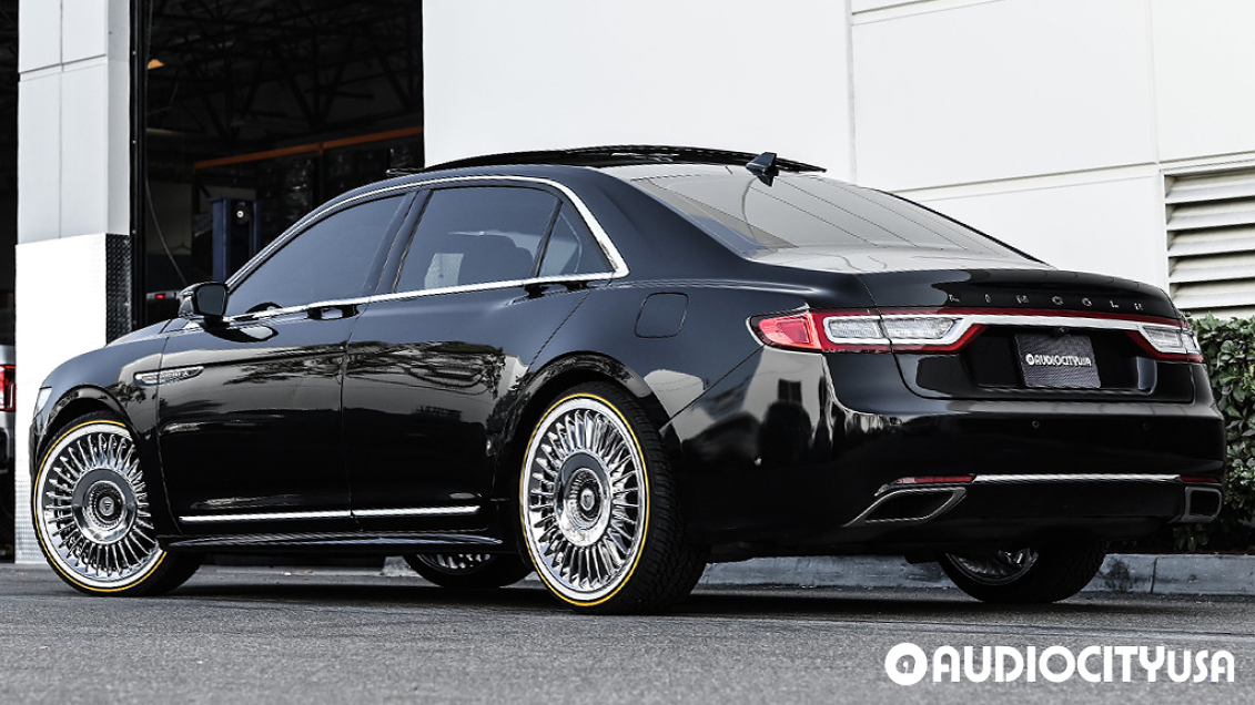 2019 Lincoln Continental on 20" Asanti Black Wheels ABL-40 Tiara Chrome | Gallery | AudioCityUSA