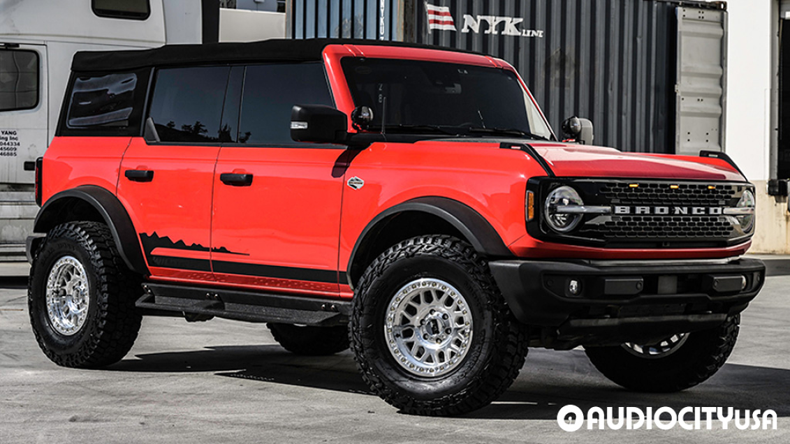 2022 Ford Bronco on 17" KMC Wheels KM234 Grenade Desert Beadlock ...