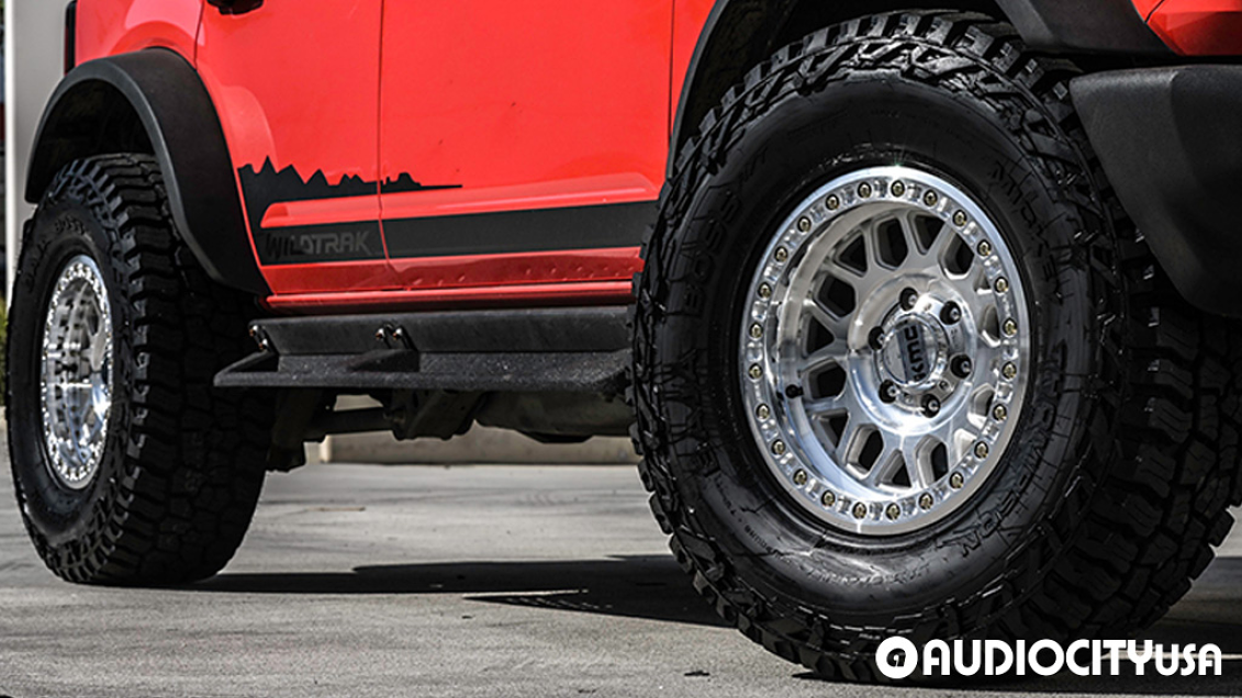 2022 Ford Bronco on 17" KMC Wheels KM234 Grenade Desert Beadlock ...