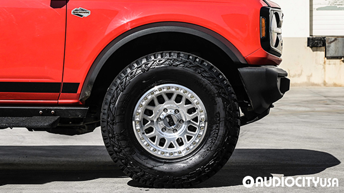 2022 Ford Bronco on 17" KMC Wheels KM234 Grenade Desert Beadlock ...