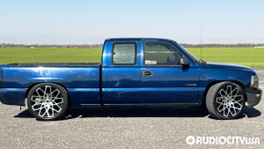 2021 Chevrolet Silverado 1500 on 22" 4Play Wheels 4P70 Brushed Black ...