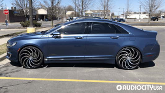 2017 Lincoln MKZ on 20" Strada Wheels Gabbia Gloss Black Machined ...