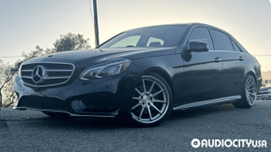 2014 Mercedes-Benz E-Class on 19" Ferrada Wheels FR4 Silver Machined ...
