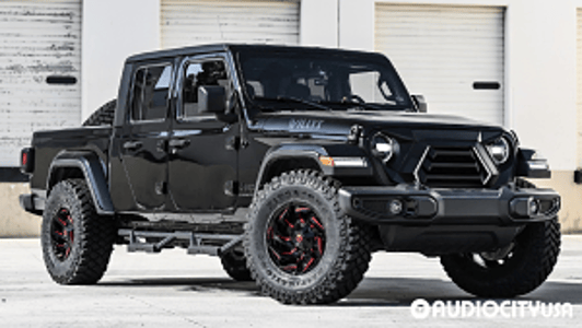 2022 Jeep Gladiator on 22" Fuel Off-Road Wheels D643 Contra Gloss Black ...