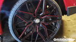 2018 Honda Civic on 20" Shift Wheels Spring Gloss Black with Candy Red ...