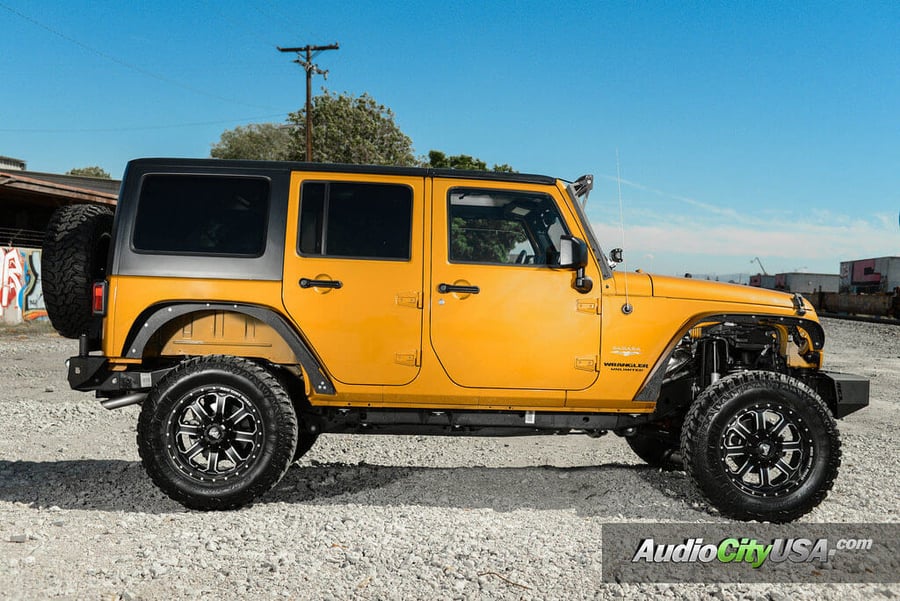 2015 Jeep Wrangler Sahara | 18" RDR Wheels RD01 Black Machined Rims ...