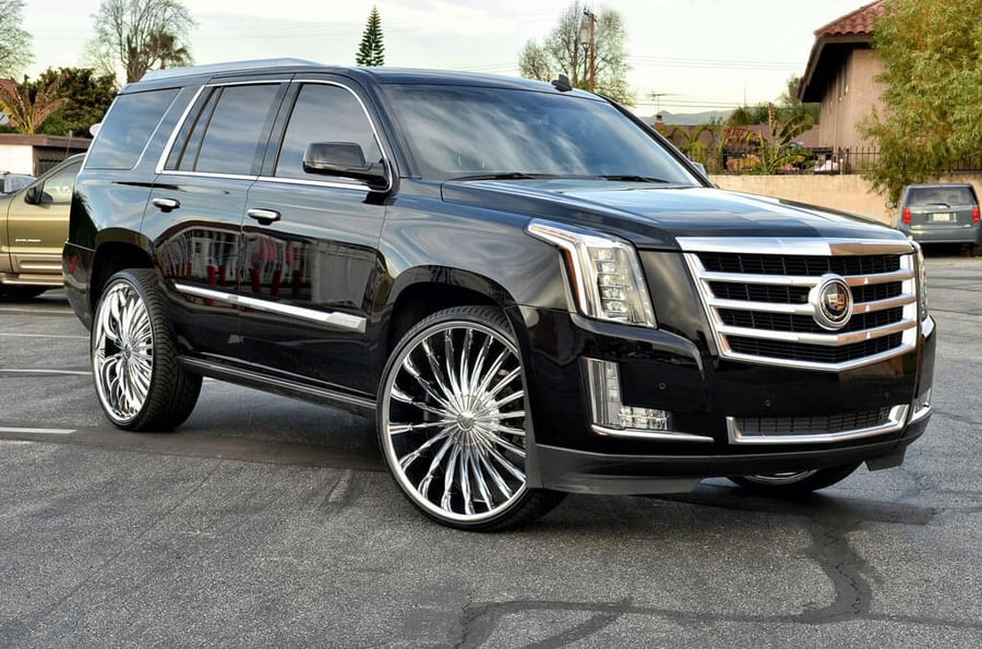 28 inch Velocity Wheels VW11 Chrome Rims for 2015 Cadillac Escalade ...