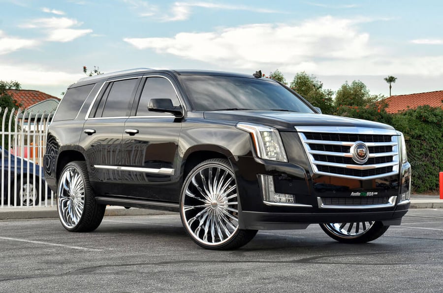 28 inch Velocity Wheels VW11 Chrome Rims for 2015 Cadillac Escalade ...