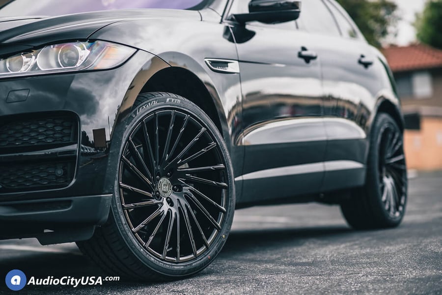 22″ Lexani Wheels Wraith Gloss Black Rims For 2019 Jaguar F Pace ...