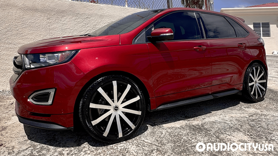 2016 Ford Edge on 22" Strada Wheels Gabbia Gloss Black Machined ...