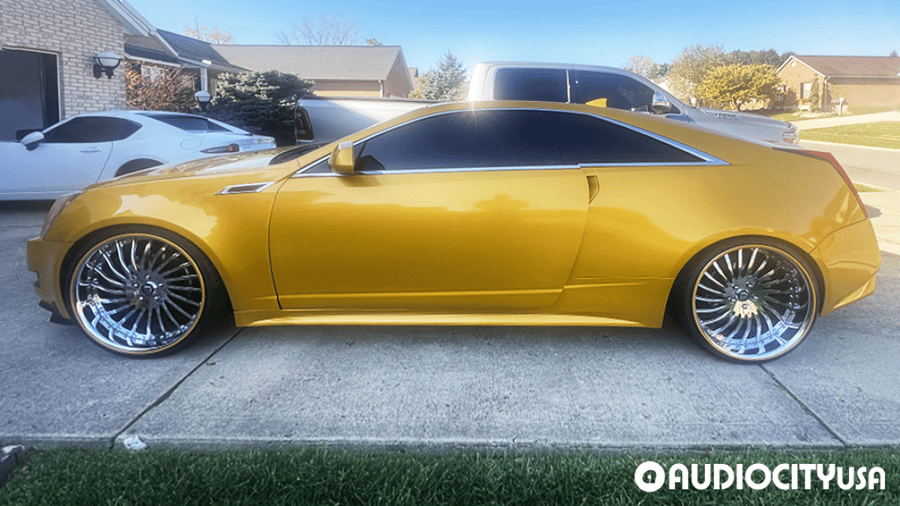 2011 Cadillac CTS on 22" Lexani Forged Wheels LF-712 Chrome with Custom ...